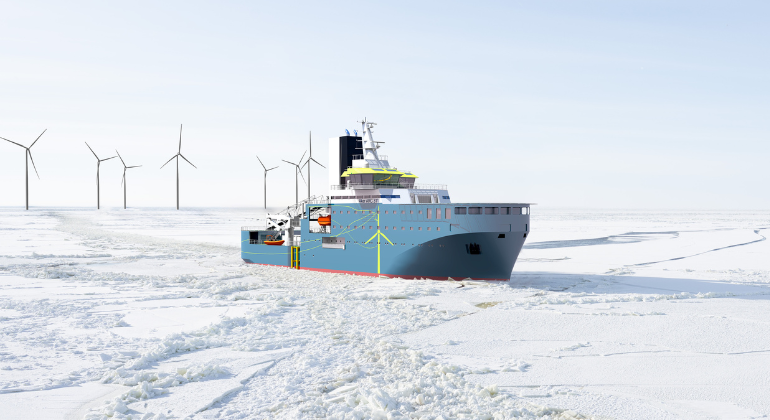 The concept design for service operation vessel | Aker Arctic